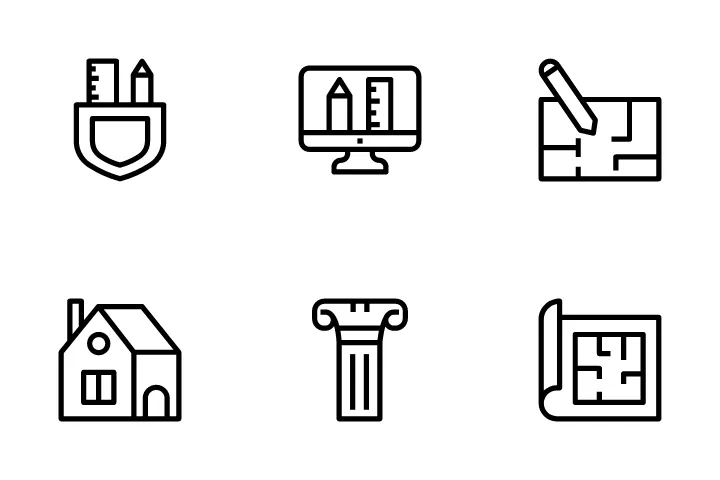 Architecture Icon Packs, Logos, Symbols - Free Download in SVG, PNG