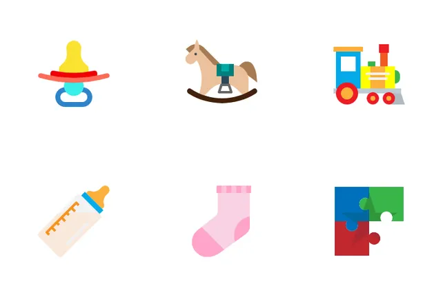 Baby Icon Pack - 36 Flat People Icons | SVG, PNG, ICO Available
