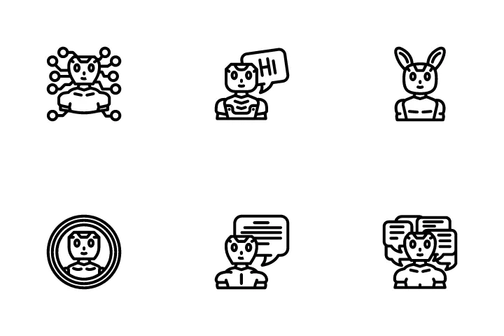 Chatbot Icon Packs, Logos, Symbols - Free Download in SVG, PNG