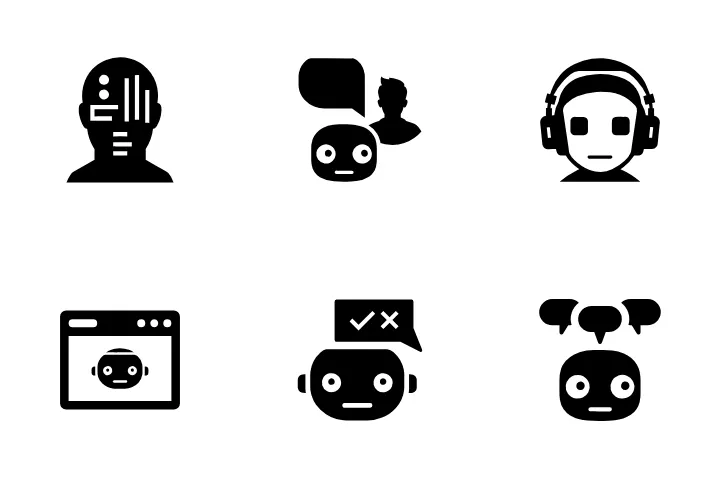 Chatbot Icon Packs, Logos, Symbols - Free Download in SVG, PNG