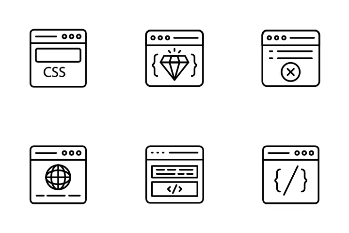 25,635 Online Coding Website Icon Packs, Logos, Symbols - Free Download in SVG, PNG, ICO | IconScout