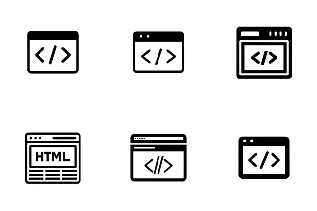 Download HTML Icons Icon pack Available in SVG, PNG & Icon Fonts