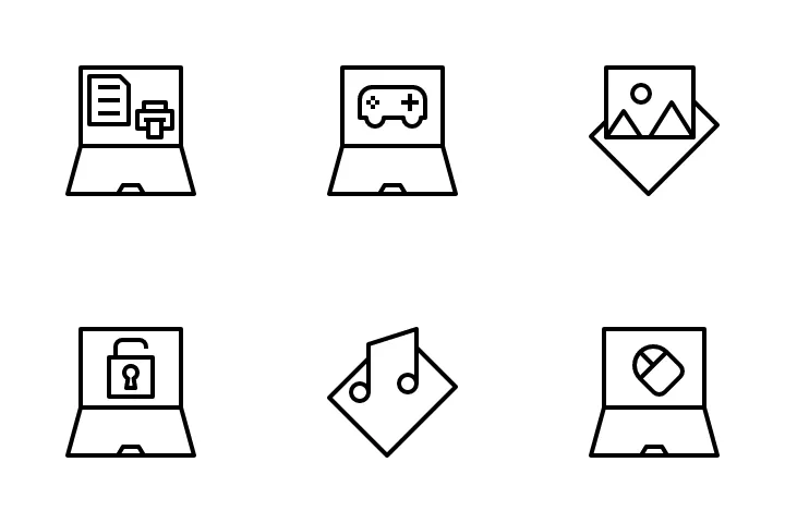 Laptop Icon Packs, Logos, Symbols - Free Download in SVG, PNG