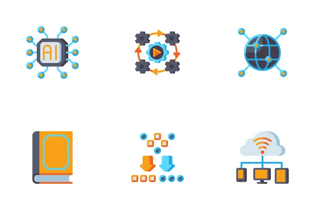 Machine Learning Icon Pack - 65 Flat Science & Technology Icons | SVG ...