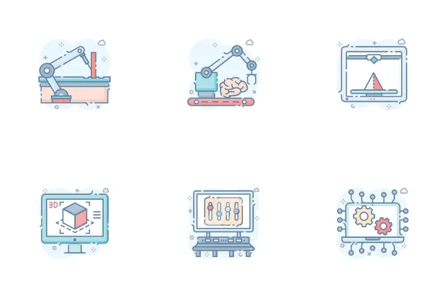 Machine Learning Icon Pack - 50 Colored Outline Science & Technology ...