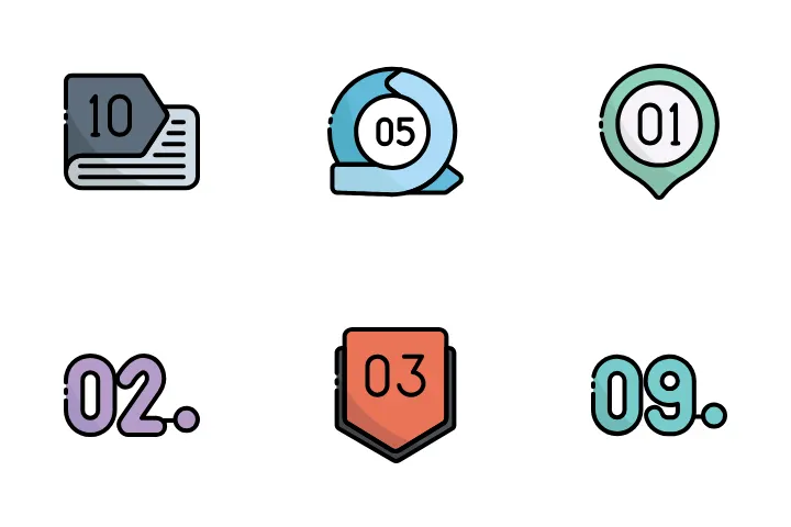 Number Icon Packs, Logos, Symbols - Free Download in SVG, PNG