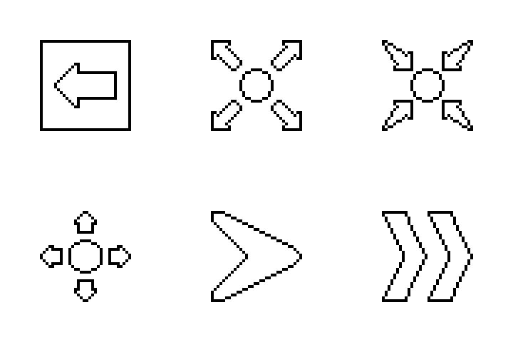 Pixel Art Arrows Color Line Icon Pack - 30 Colored Outline Sign ... Pixel Art Arrows Color Line Icon Pack - 30 Colored Outline Sign ...