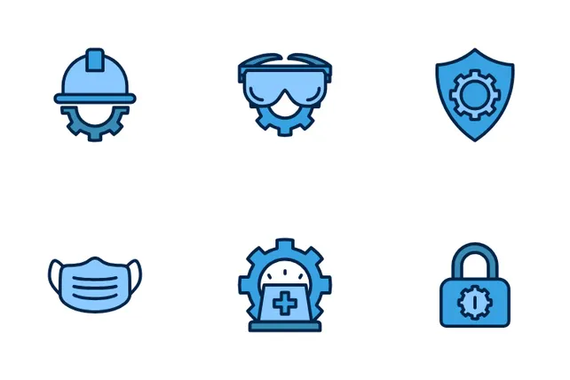 Safety Work Icon Pack - 30 Colored Outline Tools & Equipment Icons ...
