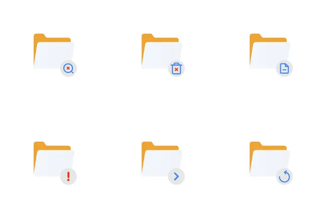 Ui UX Folder Icon Pack - 29 Flat Design & Development Icons | SVG, PNG, ICO Available