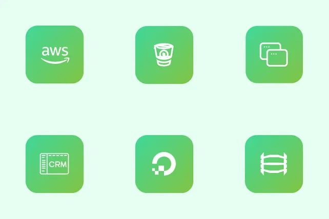 Useful Developer Tools Icon Pack - 42 Rounded Logos Icons | Svg, Png 