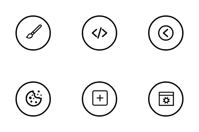 WordPress Dashboard Icon Pack - 24 Line User Interface Icons | SVG, PNG ...