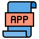 Free App file Icon - Download in Colored Outline Style