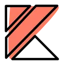 Free Kotlin Logo Icon - Download in Colored Outline Style