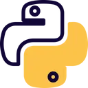 Free Python Logo Icon - Download in Colored Outline Style