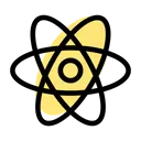 Free React Logo Icon - Download in Colored Outline Style