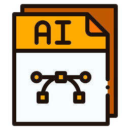 Ai Icon - Download in Colored Outline Style
