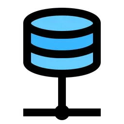 Free Database Connection Icon - Download in Colored Outline Style
