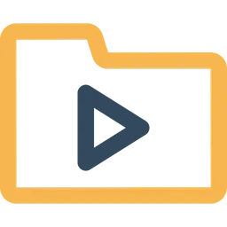 Free Media Folder Icon - Download in Dual Tone Style
