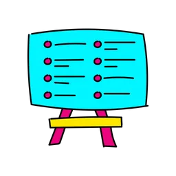 Free Project List Icon - Download in Colored Outline Style