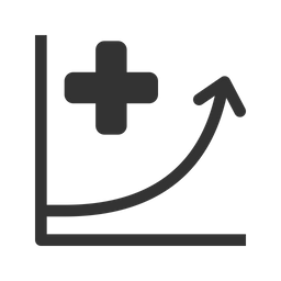 Increase Curve Chart Icon - Download in Glyph Style