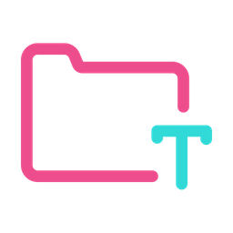 Text Folder Icon - Download in Dualtone Style