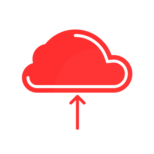 Cloud Upload Icon - Download in Colored Outline Style Cloud Upload Icon - Download in Colored Outline Style