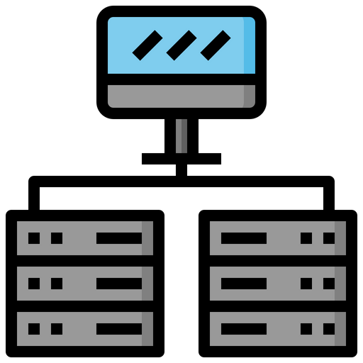 Database Structure Icon - Download in Colored Outline Style
