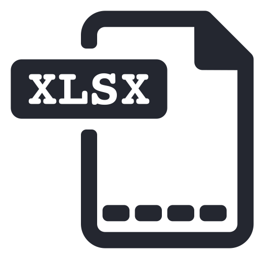 Xlsx file Icon - Download in Glyph Style Xlsx file Icon - Download in Glyph Style