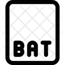Bat File Icon - Download in Line Style