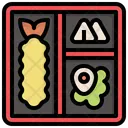 Bento Icon - Download in Colored Outline Style