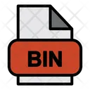 Bin file Icon - Download in Colored Outline Style