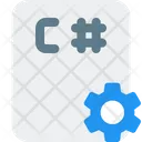C Sharp File Setting Icon - Download in Flat Style