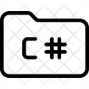 C Sharp Folder Icon - Download in Line Style