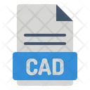 CAD file Icon - Download in Flat Style