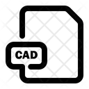 Cad File Icon - Download in Line Style