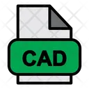 Cad file Icon - Download in Colored Outline Style