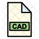 Cad File Icon - Download in Colored Outline Style