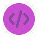 Code circle Icon - Download in Dual Tone Style