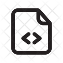 Coding File Icon - Download in Line Style