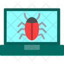 Computer Bug Icon - Download in Colored Outline Style