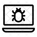 Computer Bug Icon - Download in Line Style