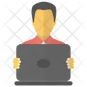 Computer Operator Icon - Download in Flat Style