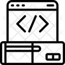 Console Programming Icon - Download in Line Style