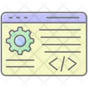 Custom-coding Icon - Download in Colored Outline Style