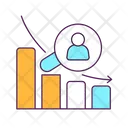Customers amount decrease Icon - Download in Line Style