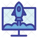 Deploy Icon - Download in Colored Outline Style