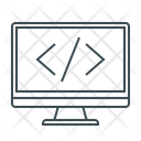 Html Coding Icon - Download in Line Style