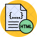 Html file Icon - Download in Colored Outline Style