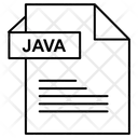 Java Programming Icon - Download in Line Style