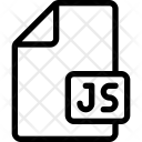 Java Script File Icon - Download in Line Style